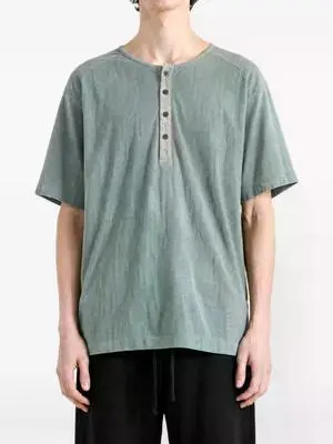 ZIGGY CHEN Henly-neck T-shirt - Green