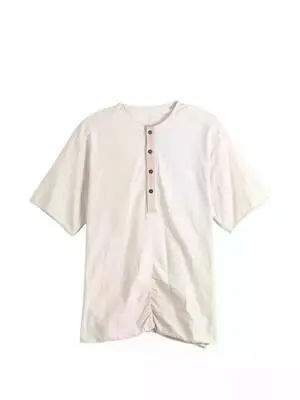 ZIGGY CHEN Henly-neck T-shirt - Neutrals