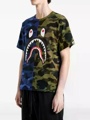 A BATHING APE Shark Camouflage-print T-shirt