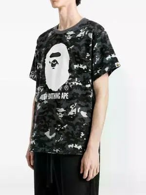 A BATHING APE Multi Pixel Camouflage-print T-shirt - Black