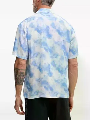 Karl Lagerfeld Monogram-print Camp-collar Shirt