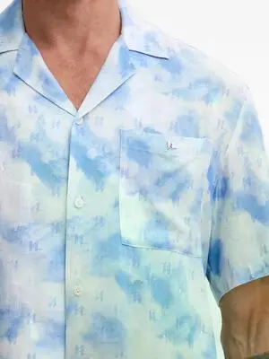 Karl Lagerfeld Monogram-print Camp-collar Shirt