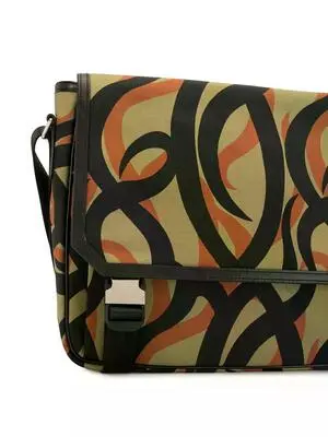 PORTS V Abstract Print Messenger Bag