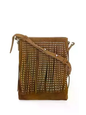 Ash Stud-embellished Fringed Shoulder Bag