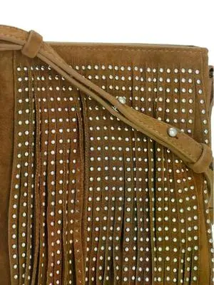Ash Stud-embellished Fringed Shoulder Bag
