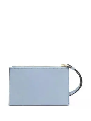THE BRIDGE Logo-print Leather Pouch - Blue