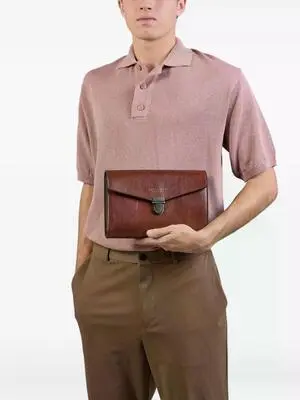 THE BRIDGE Leather Foldover Clutch Bag