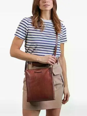 THE BRIDGE Logo-plaque Leather Shoulder Bag