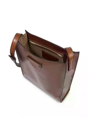 THE BRIDGE Logo-plaque Leather Shoulder Bag