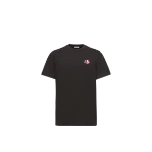 Moncler Logo Cotton T-shirt - Black