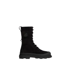 Moncler Vera High Suede Lace-up Boots - Black