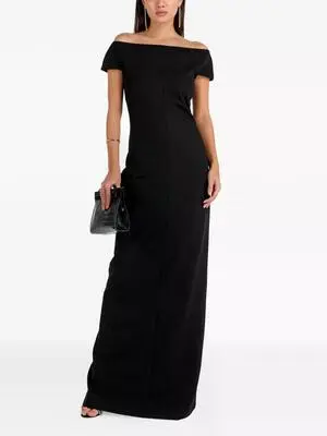 Solace London Off-the-shoulder Maxi Dress - Black