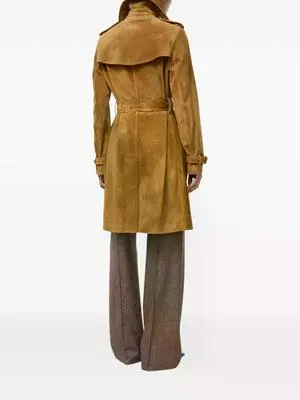 Burberry Mid-length Suede Kensington Trench Coat