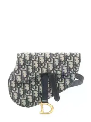 Dior Saddle Oblique Belt Bag - Blue