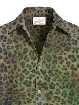 MC2 SAINT BARTH Cristal Leopard-print Shirt - Brown