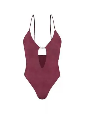 MC2 SAINT BARTH Logo-plaque Cut-out Swimsuit
