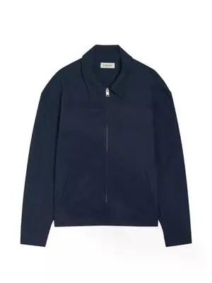FRAME Seersucker Zip-up Jacket - Blue