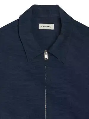 FRAME Seersucker Zip-up Jacket