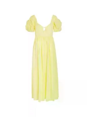 Thierry Colson Calliope Broderie Anglaise Midi Dress - Yellow