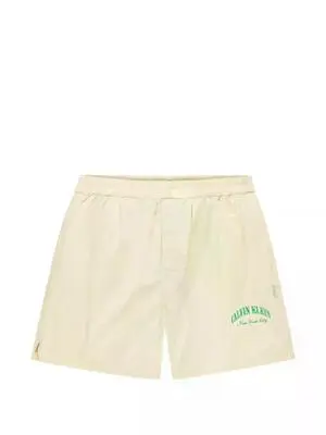 Calvin Klein Striped Logo Print Pyjama Shorts - Neutrals