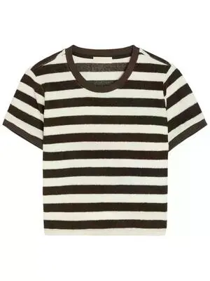 Suzie Kondi Striped Terry-cloth T-shirt