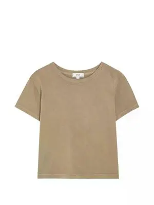 AGOLDE Adine Ribbed Crewneck T-shirt - Brown