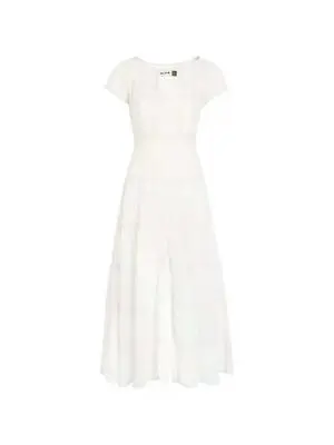 Rixo Jaclyn Broderie-anglaise Tiered Maxi Dress - White