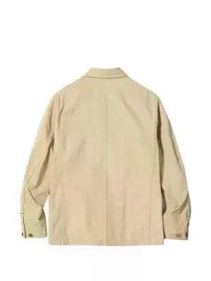 SUGAR CANE JEANS Headlight Herringbone-weave Cotton Overshirt - Neutrals