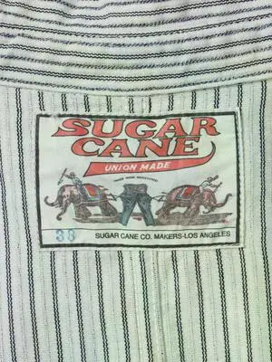 SUGAR CANE JEANS Fiction Romance Button-down Striped Cotton Overshirt