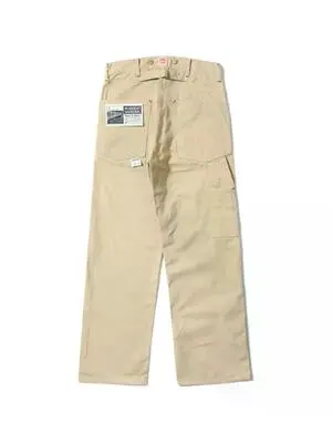 SUGAR CANE JEANS Herringbone Cotton Trousers