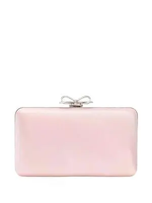 SELF-PORTRAIT Bow-detail Clutch Bag - Pink