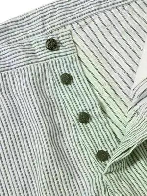 SUGAR CANE JEANS Striped Straight-leg Work Trousers
