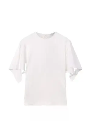 Stella McCartney Stella McCartney Batwing Sleeve Asymmetric Top White
