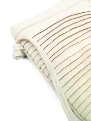 SOMMET Paloma Rows Pleated Leather Shoulder Bag