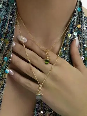 Tamara Comolli Mikado Flamenco Peridot Pendant