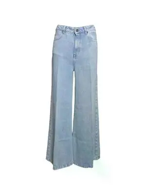SOLOTRE Acid Wash Wide-leg Jeans - Blue