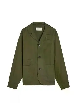 Oliver Peoples Bradwell Patch-pockets Button-down Cotton Shirt Jacket - Green