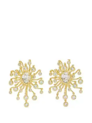 Alexis Bittar Asterales Modernist Crystal-embellished Earrings - Gold