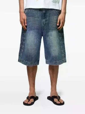GODMADE Embroidered Logo Whiskered Shorts