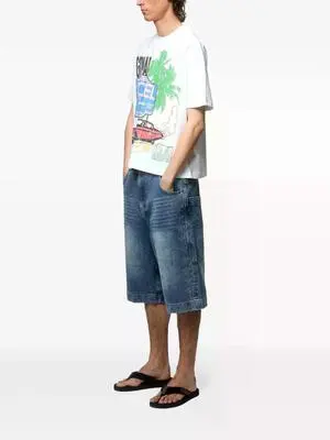 GODMADE Embroidered Logo Whiskered Shorts