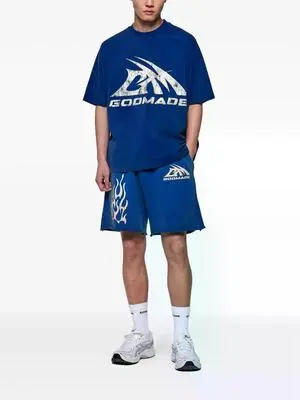 GODMADE Flame Motif Shorts