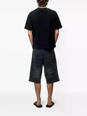GODMADE Washed-effect Logo-print Shorts