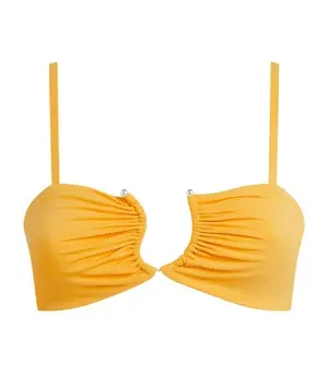 Christopher Esber Crescent Bandeau Bikini Top - Orange