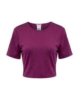 Wolford Polyamide And Elastane Cropped T-shirt - Plum
