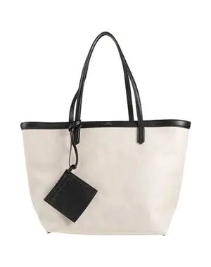 TOTEME Shopper Bag In Leather And Textile Fibers - Beige