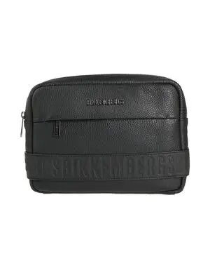 BIKKEMBERGS Pebbled Leather Clutch With Zipper Fastening