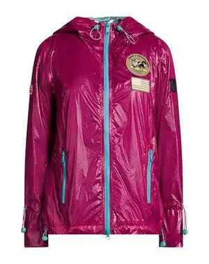 DEKKER Polyester Embroidered Logo Hooded Windbreaker - Fuchsia