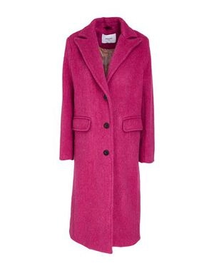 PALTO' Single-breasted Coat - Fuchsia