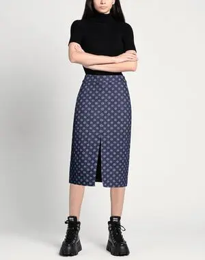 SHIRTAPORTER Floral Print Denim Pencil Skirt