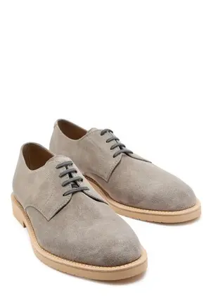Brunello Cucinelli Suede Derby Shoes